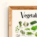 Educational Wall Art Montessori Chart Vegetables Poster Home Decor for ...