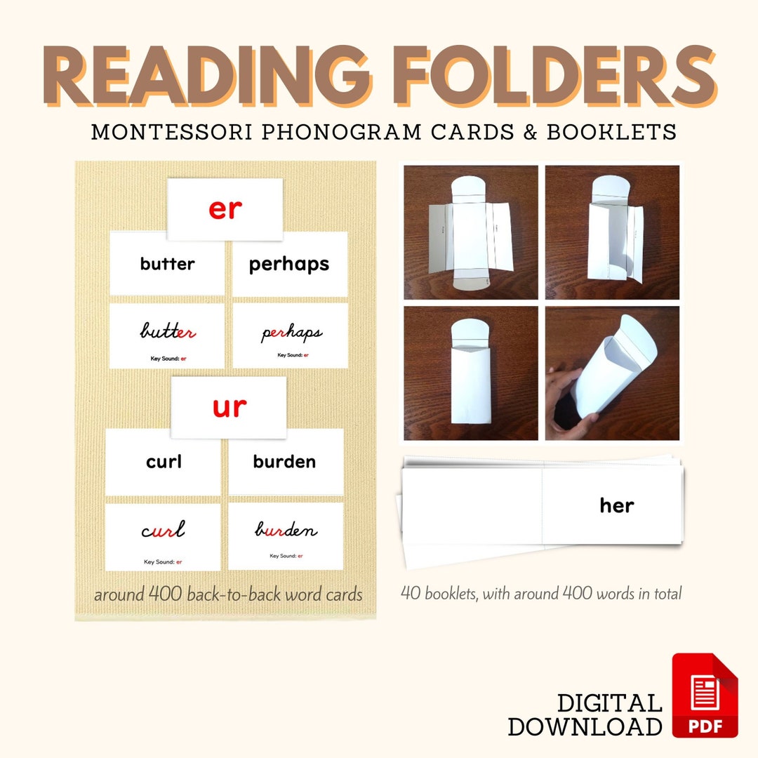 PHONOGRAM Booklets Montessori Language Dwyer Approach Reading Folders ...