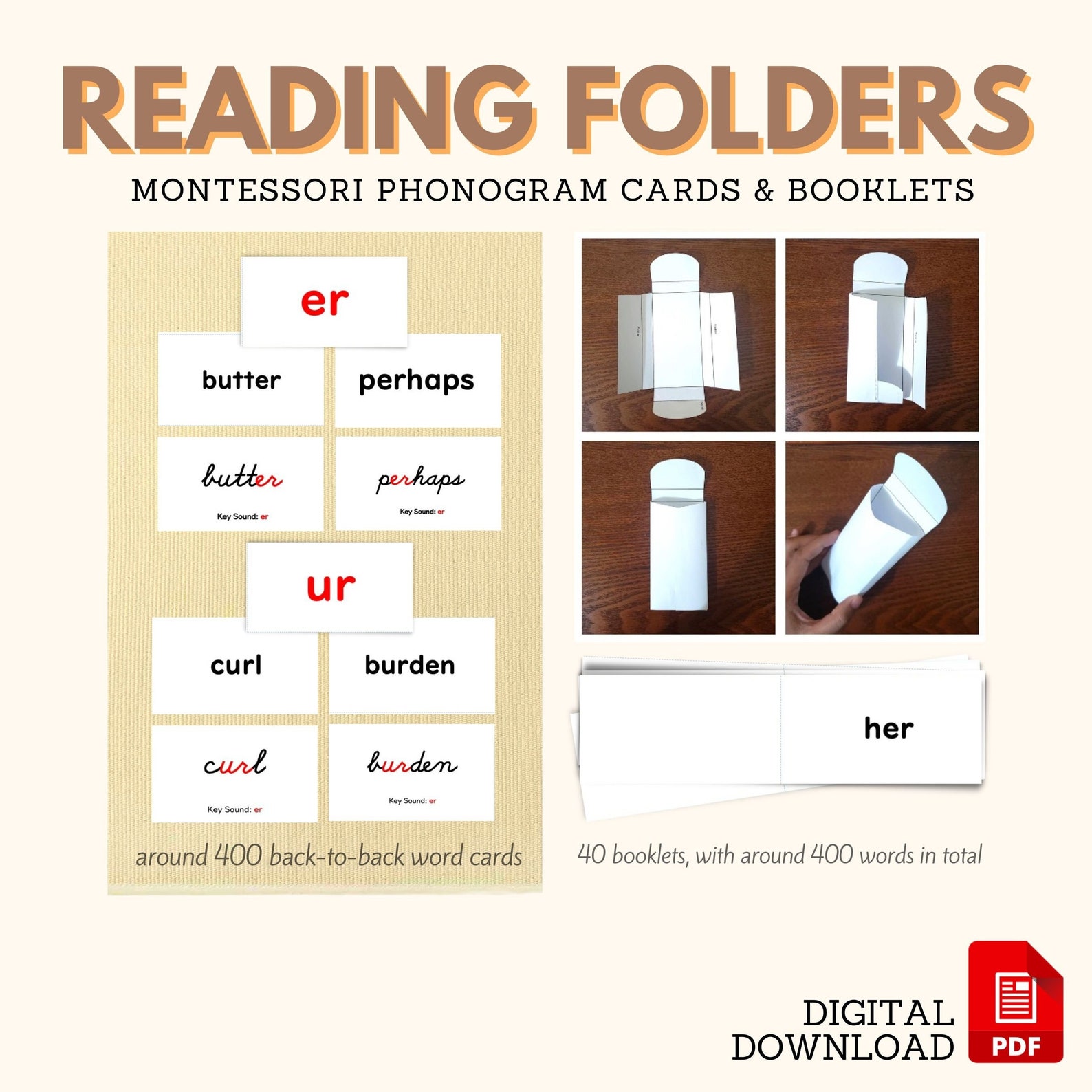 PHONOGRAM Booklets Montessori Language Dwyer Approach Reading Folders ...