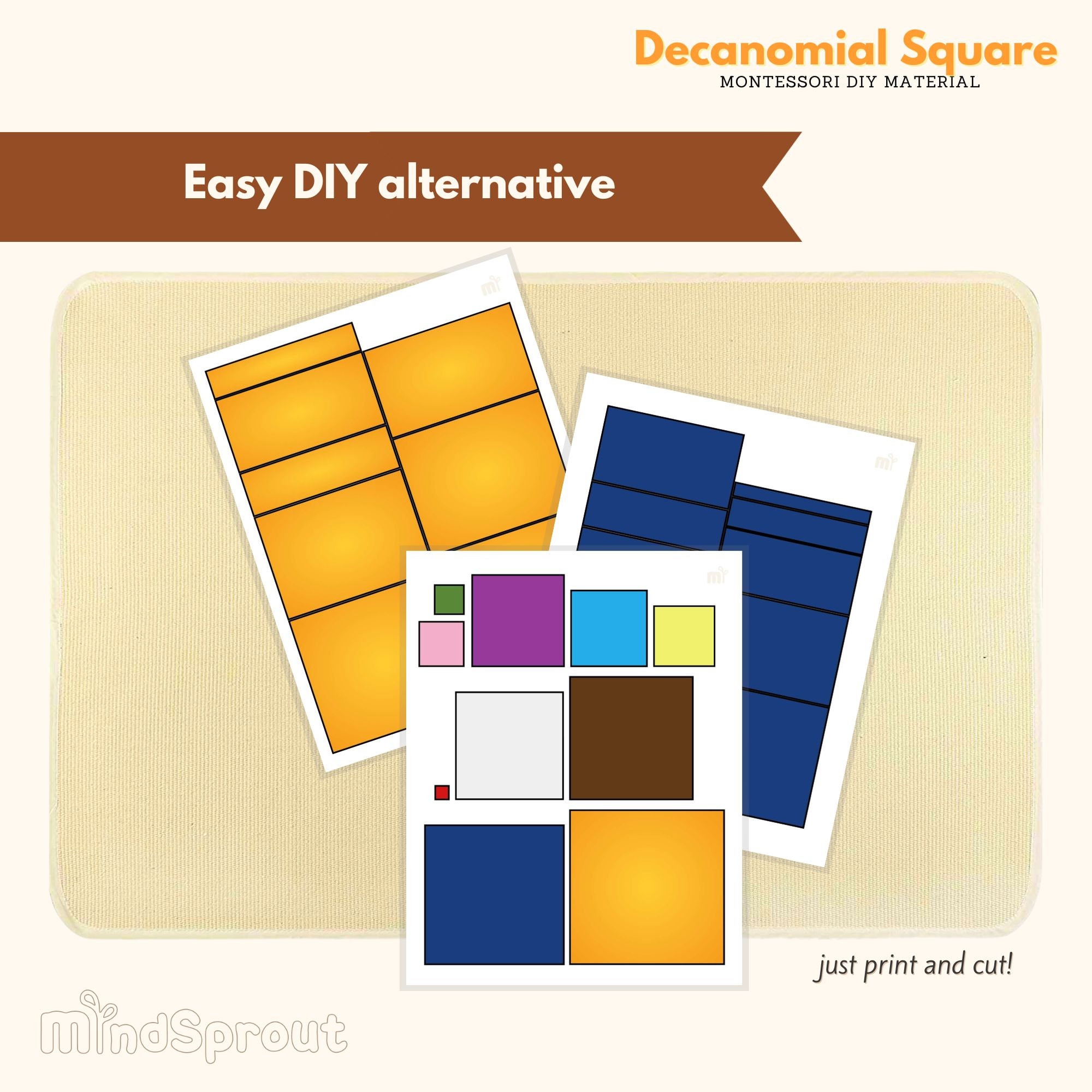 DIY Decanomial Square Montessori Sensorial Material DIY Montessori ...