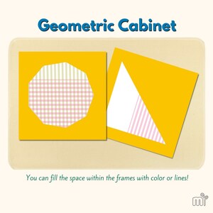 Geometric Cabinet Shapes Montessori Puzzle Cards Montessori Geometric ...