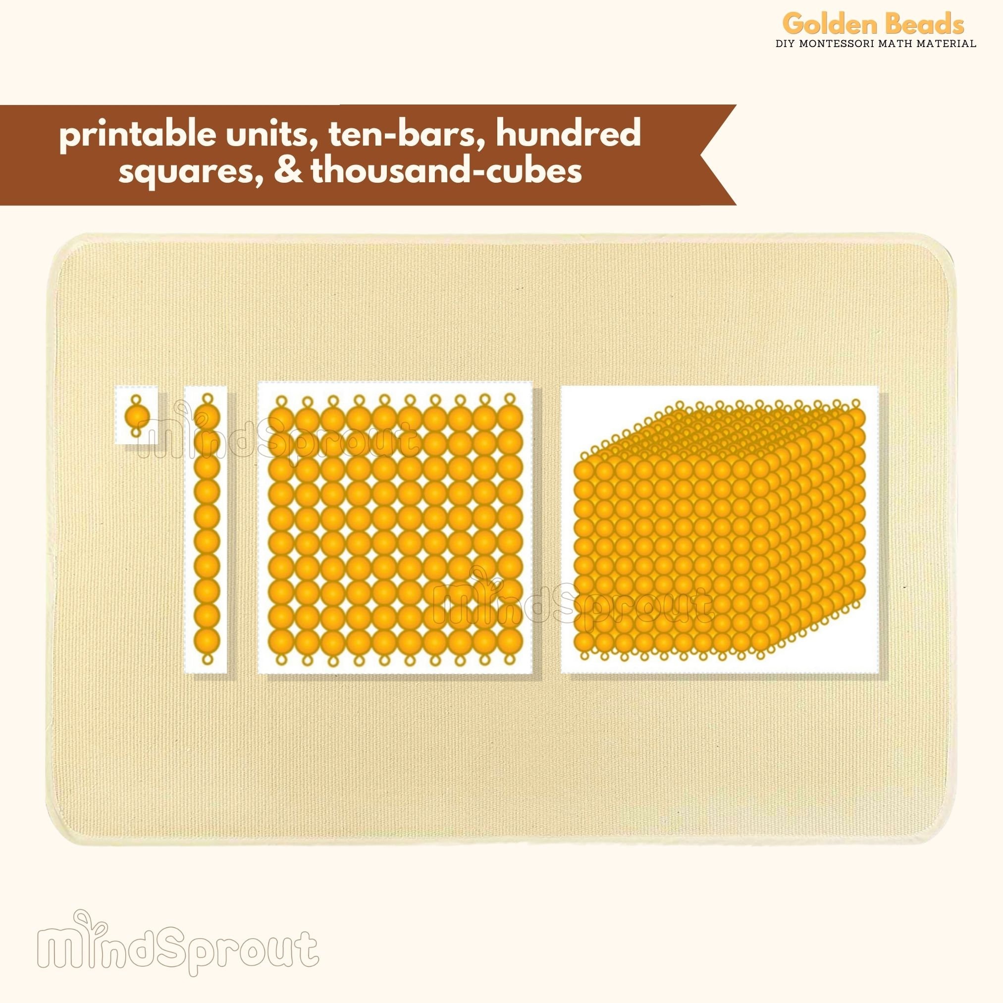 DIY Golden Beads Montessori DIY Math Material Introduction to Decimal ...