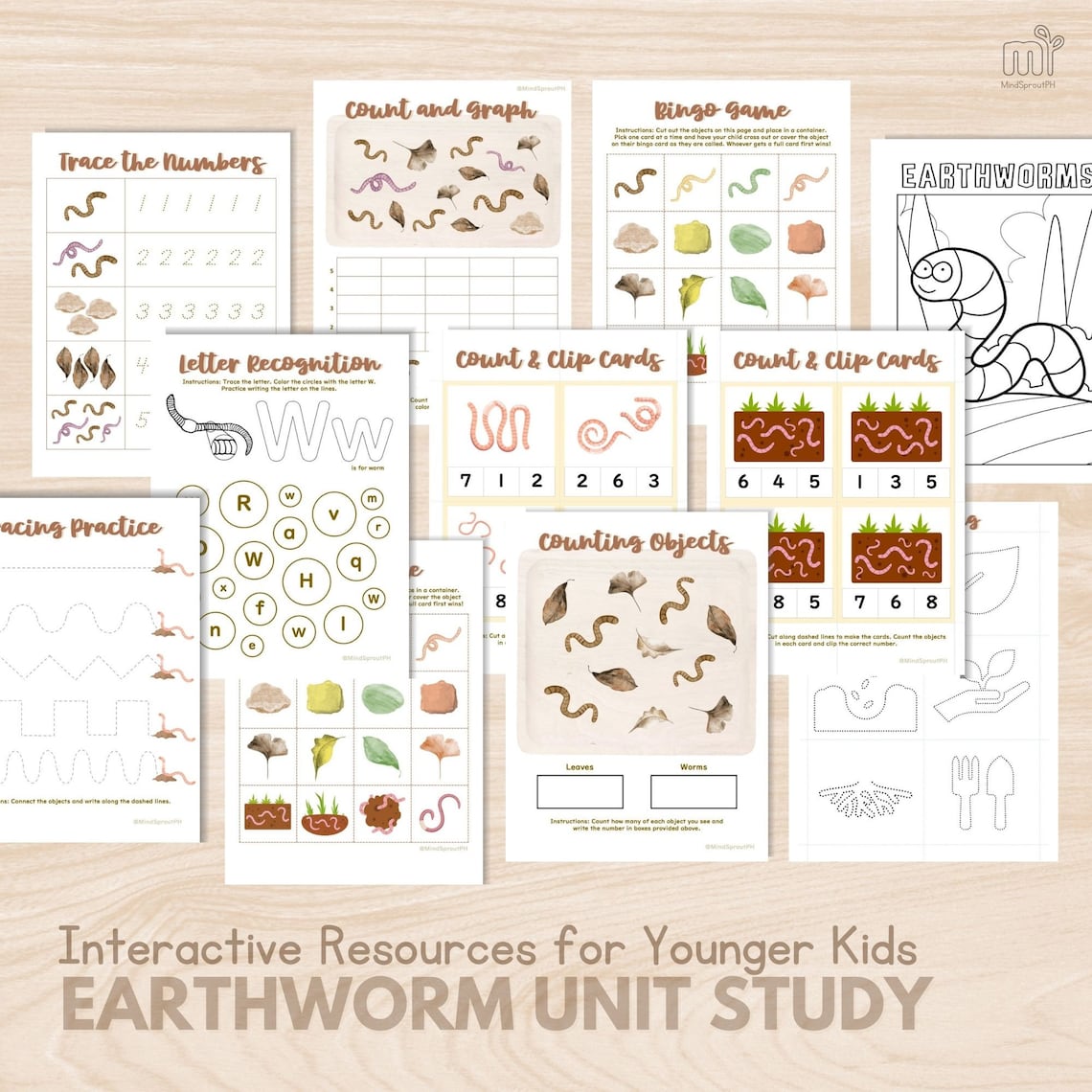 Earthworm Unit Study for 3-9 Preschool Activities Unit Research for ...