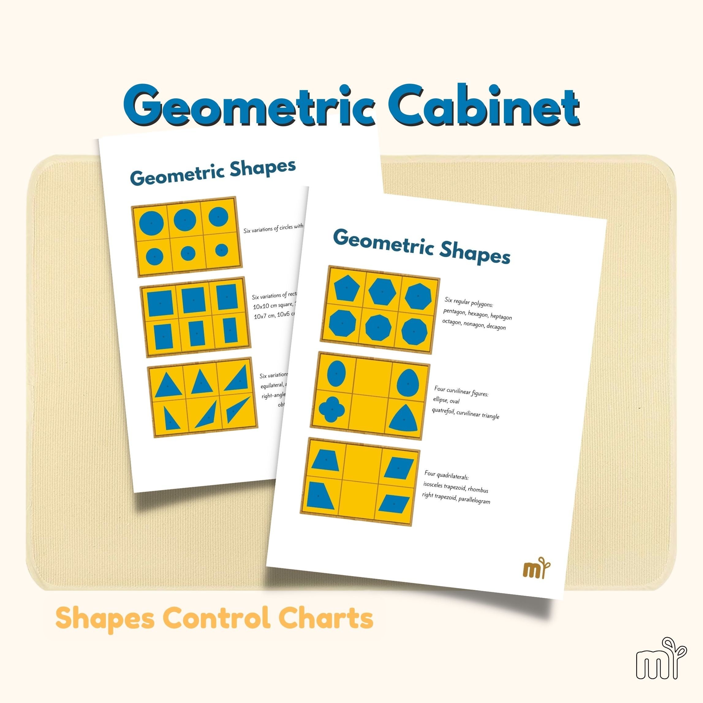 Geometric Cabinet Shapes Montessori Puzzle Cards Montessori Geometric ...