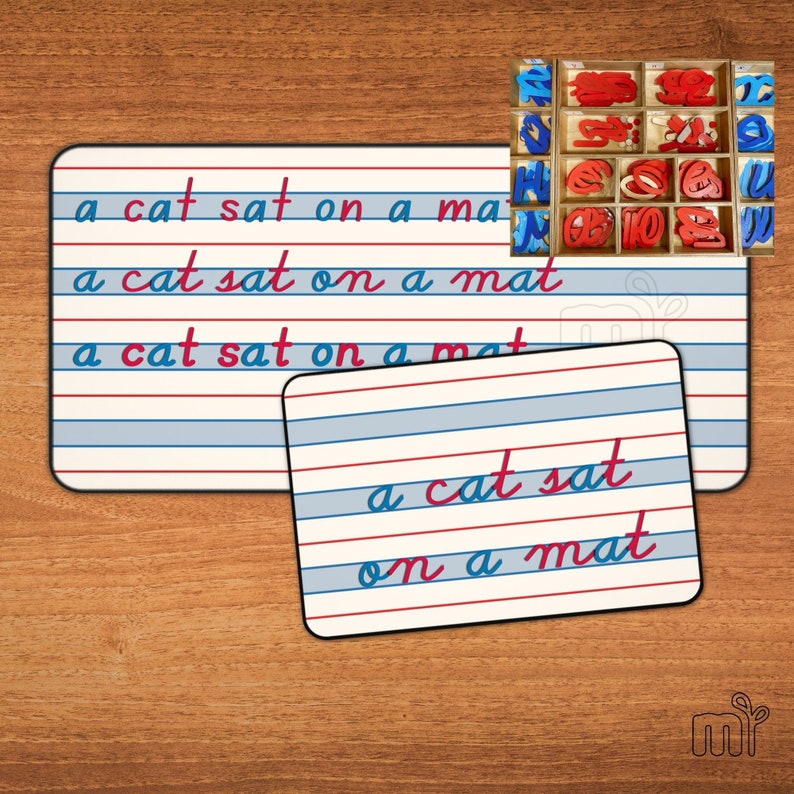 Montessori Writing Alphabet Mat Medium Montessori Rug Movable Alphabet ...