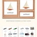 WATER VEHICLE 3-part Card Montessori Language Nomenclature Classified ...