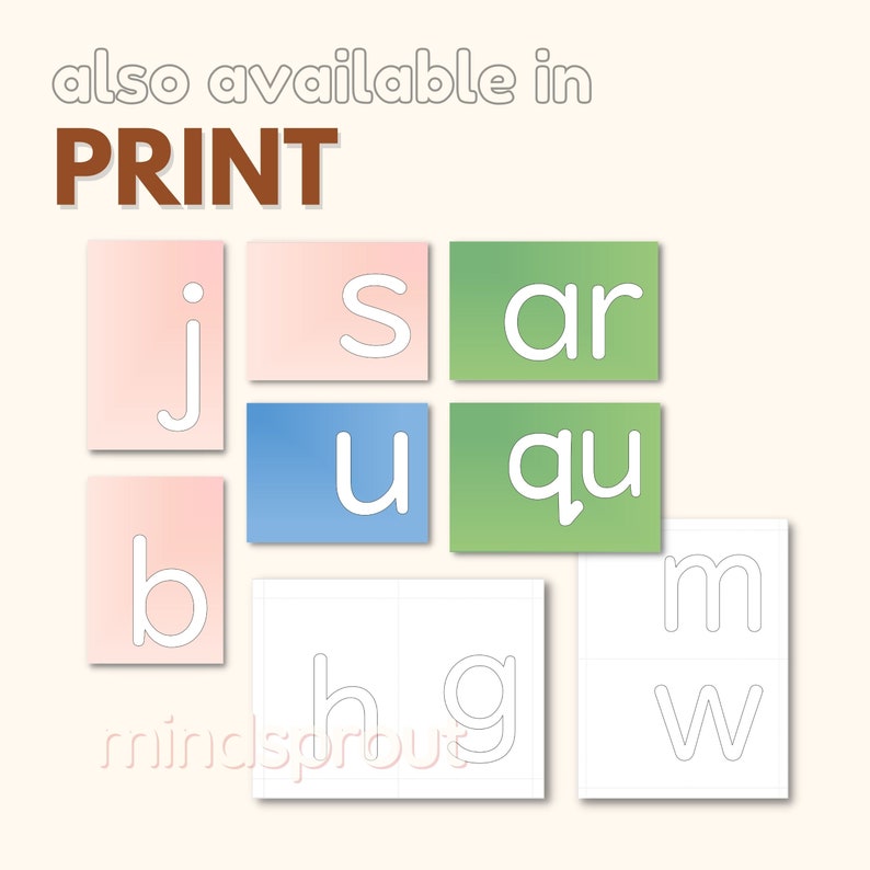 Montessori Sandpaper Letters DIY Template DNEALIAN Uppercase Lowercase ...