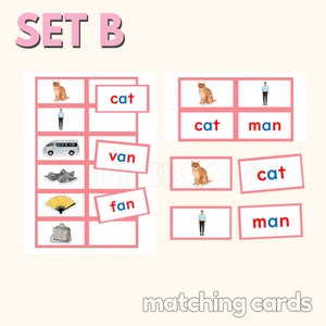 Pink Language Series PBG Montessori Language Reading System CVC Words ...