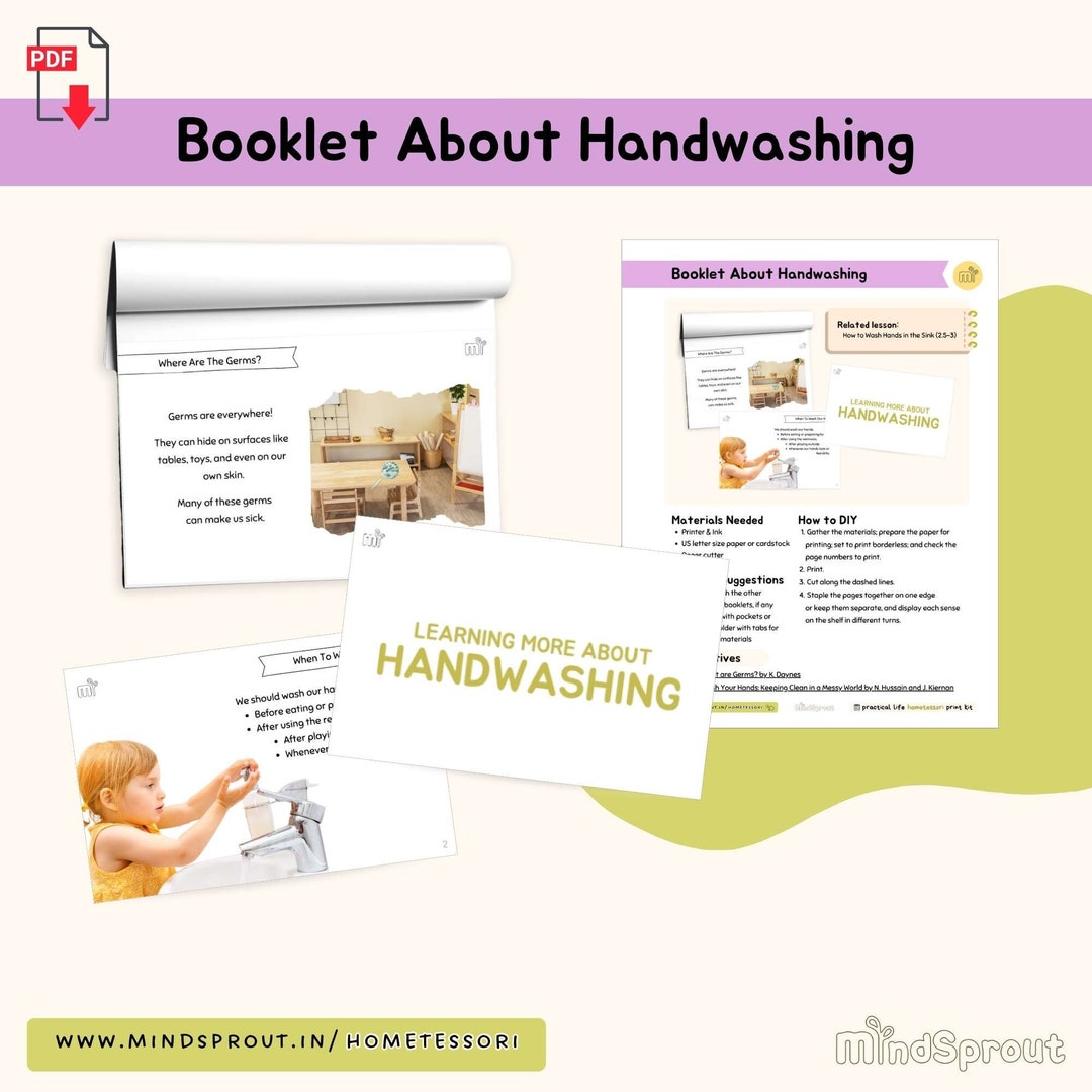 Booklet About Handwashing Montessori Practical Life Extension Activity ...