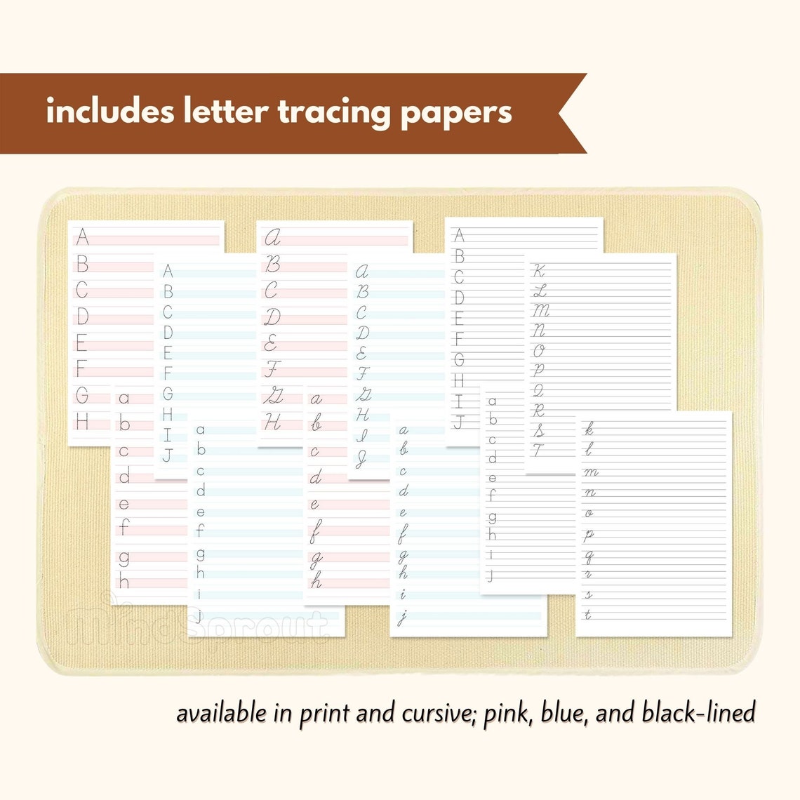 Montessori Writing Paper BUNDLE Sheet Strip Booklet Montessori Language ...