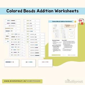 ADDITION With Bead Bars & Number Rods Montessori Math Material ...
