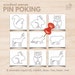 Woodland Animals Push Pin Poke Prick Punch Activity, Fine Motor Skills ...