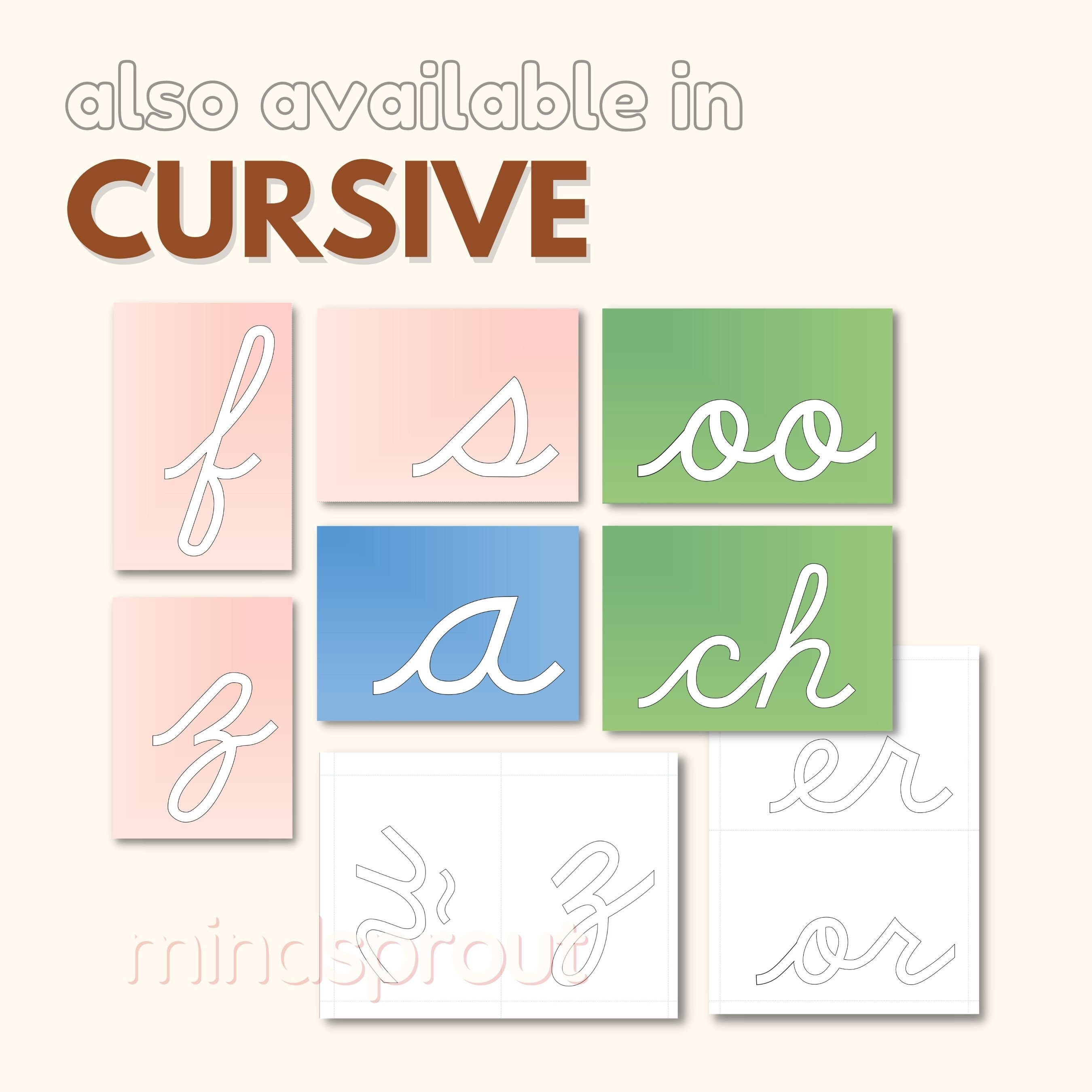 Montessori Sandpaper Letters DIY Template DNEALIAN Uppercase Lowercase ...