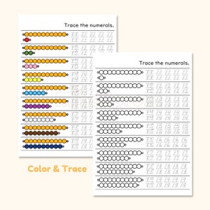 Teen Boards Teen Beads Montessori Math Material Extension Activity ...