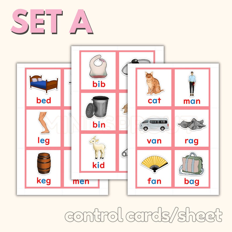 Pink Language Series PBG Montessori Language Reading System - Etsy