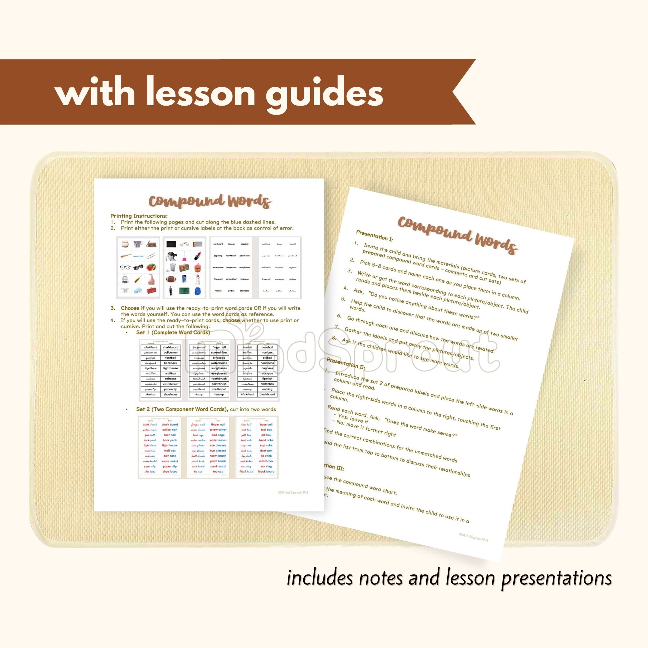 Montessori COMPOUND WORDS Word Study Montessori Language Reading and ...