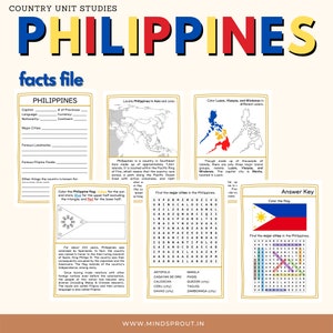 PHILIPPINES Country Unit Study Montessori Geography Country Facts 3 ...