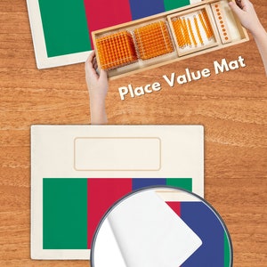 Place Value Work Mat Montessori Math Material Montessori Mat Cotton ...