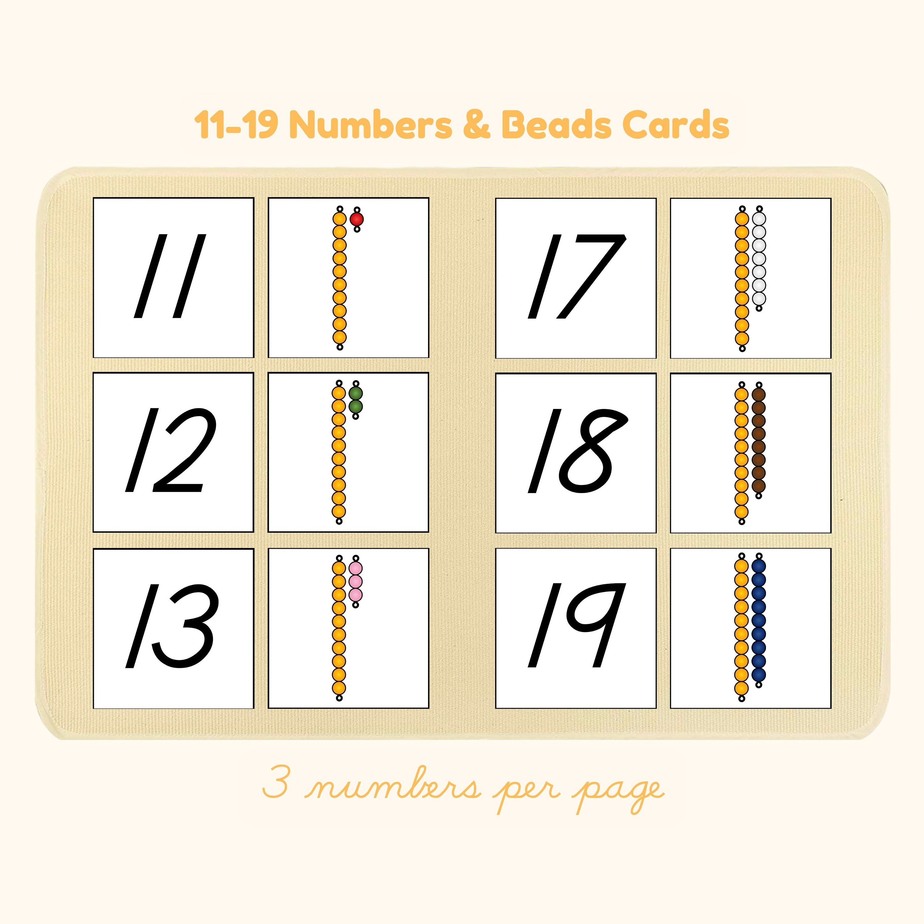 Teen Boards Teen Beads Montessori Math Material Extension Activity ...