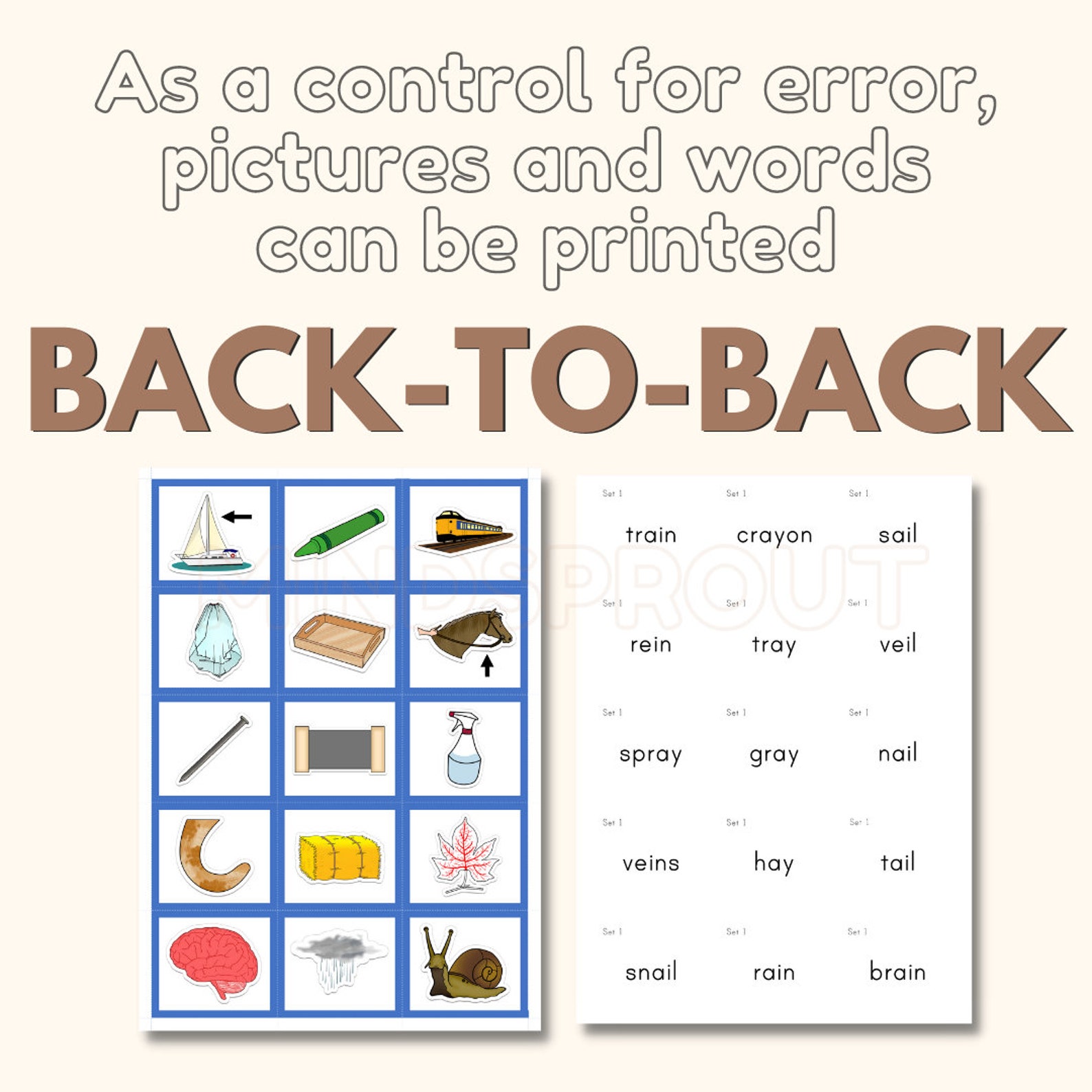 Phonetic Reading Long Vowel Sound Picture Card Montessori Object Box ...