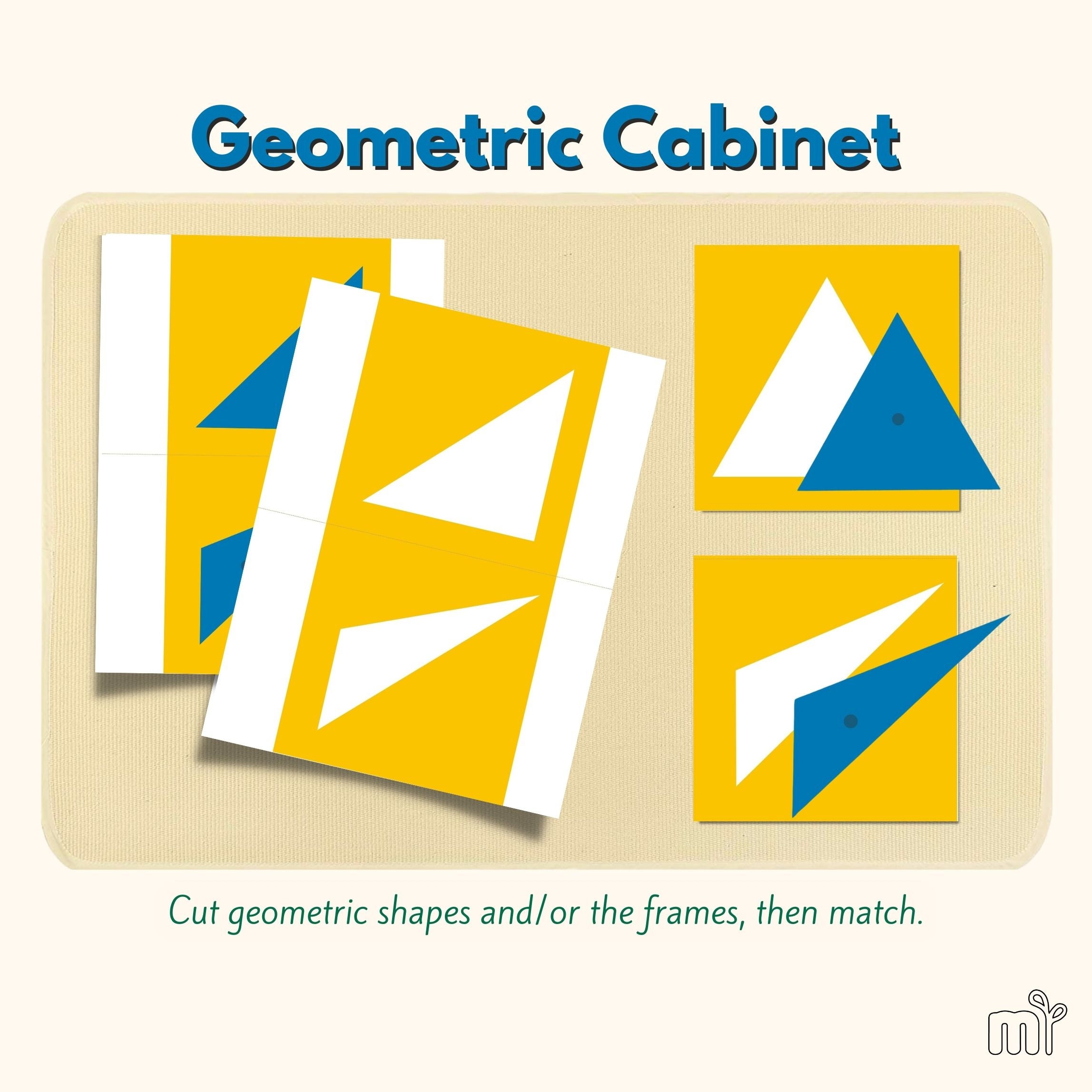 Geometric Cabinet Shapes Montessori Puzzle Cards Montessori - Etsy