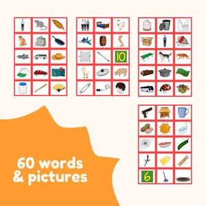 Montessori Language CVC Words Phonetic Reading Level 1 RED Picture ...