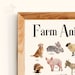 Educational Wall Art Montessori Chart Farm Animals Poster Home Decor ...