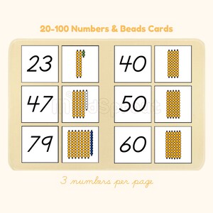 Ten Boards Ten Beads Colored Square Colored Cube Montessori Math ...