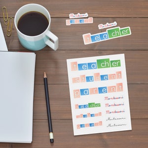 Montessori Sticker Sheet Bundle Montessori Teacher Student Parent ...