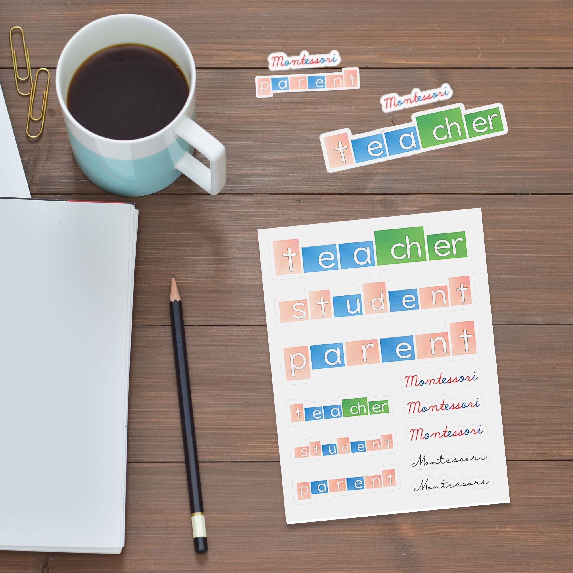 Montessori Sticker Sheet Bundle Montessori Teacher Student Parent ...
