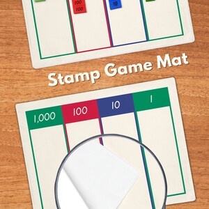 Stamp Game Work Mat Montessori Math Material Montessori Mat Cotton ...