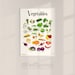 Educational Wall Art Montessori Chart Vegetables Poster Home Decor for ...