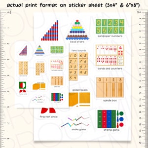 Montessori Math Sticker Sheet Bundle Montessori Activities Laptop ...