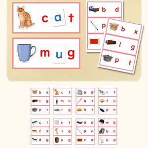 CVC Words Missing Vowel Montessori Language Pink Series Activity ...