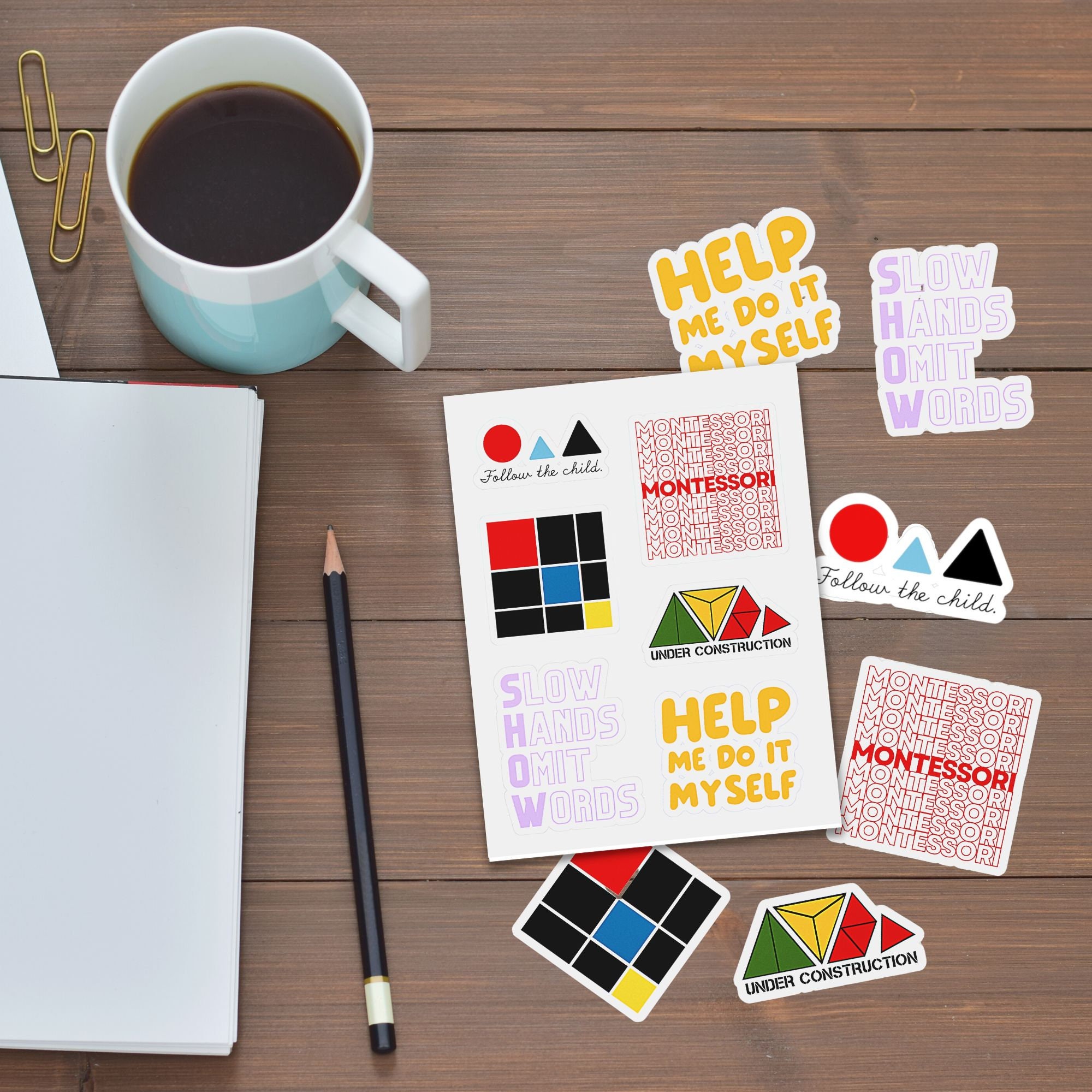 Montessori Sticker Sheet Pack Gift for Montessori Teacher - Etsy