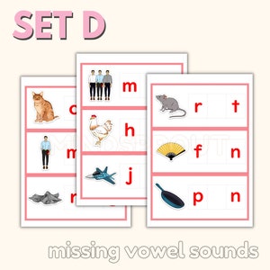 Pink Language Series PBG Montessori Language Reading System CVC Words ...