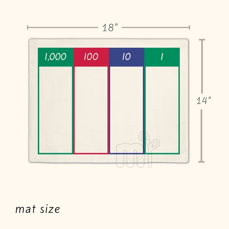 Stamp Game Work Mat Montessori Math Material Montessori Mat Cotton ...