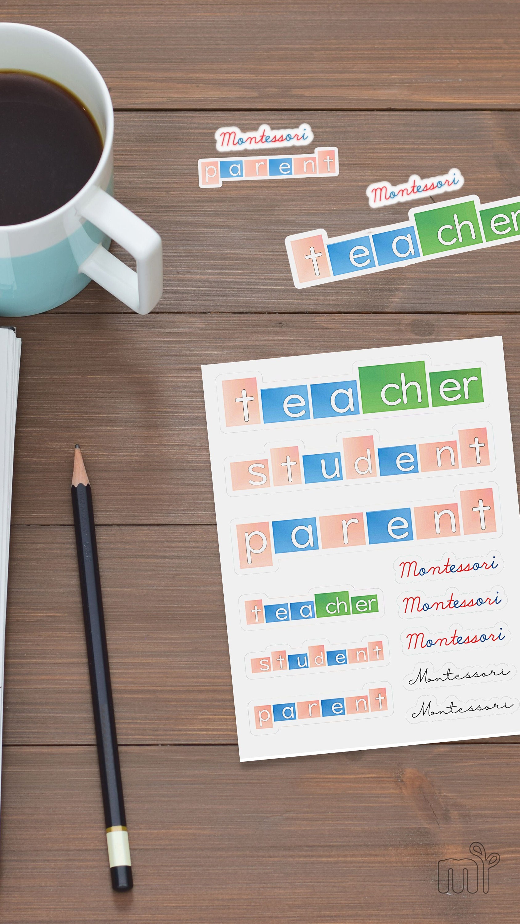 Montessori Sticker Sheet Bundle Montessori Teacher Student - Etsy