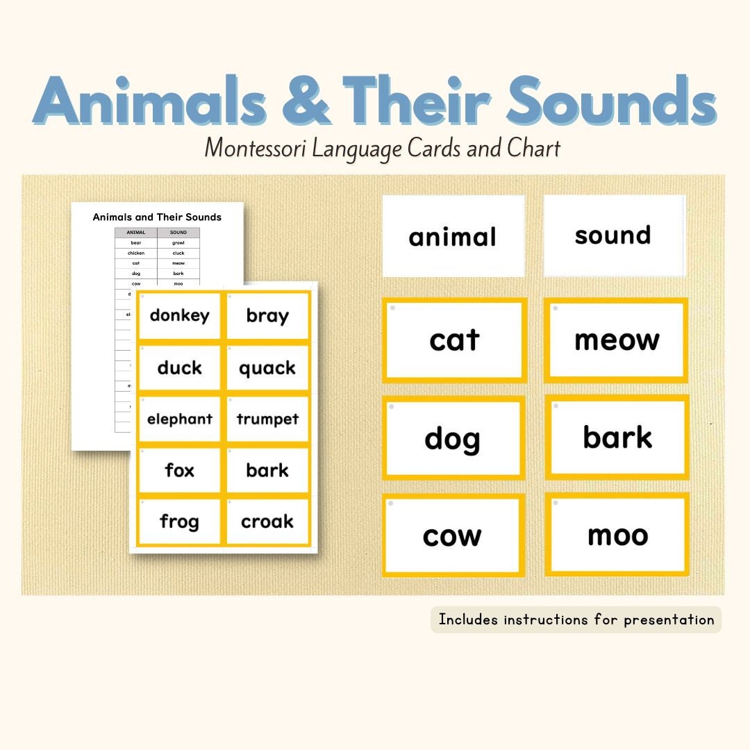 LISTENING WALK Book-based Activities Bundle Montessori Lesson Animal ...