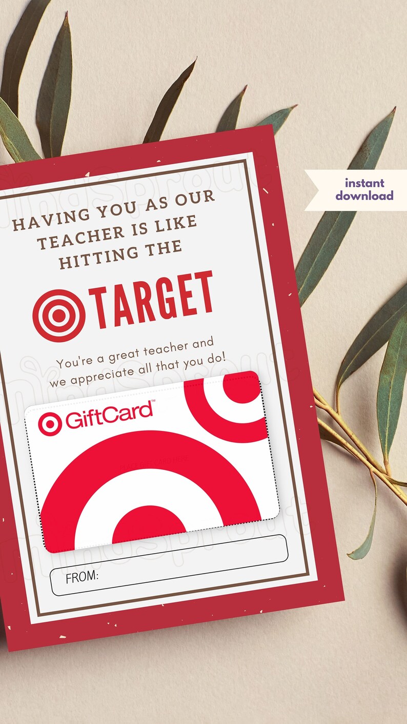 Target Gift Card Holder Teacher Gift Idea Last Minute Birthday Gift for ...