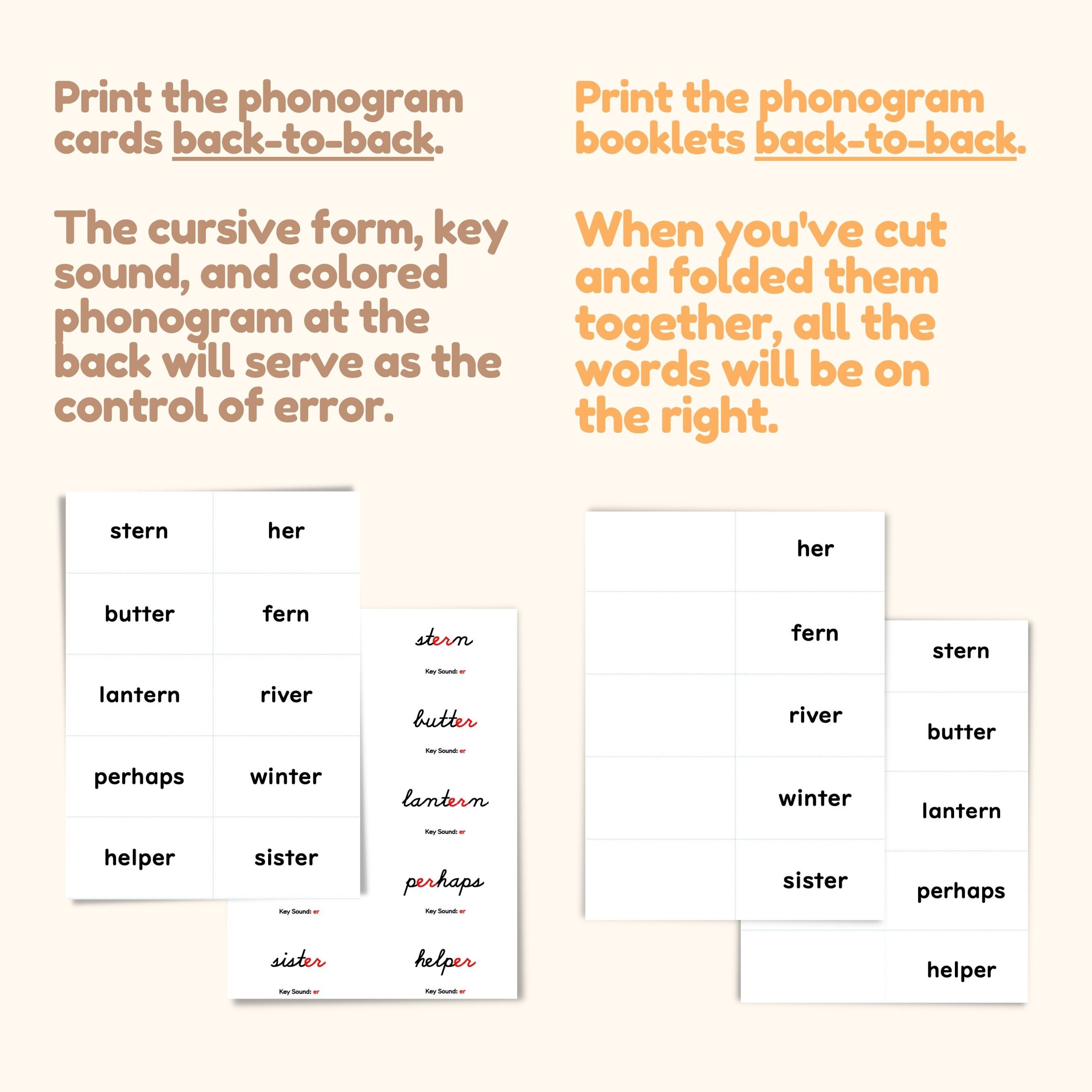 PHONOGRAM Booklets Montessori Language Dwyer Approach Reading Folders ...