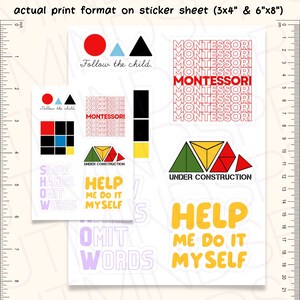 Montessori Sticker Sheet Pack Gift for Montessori Teacher Journaling ...