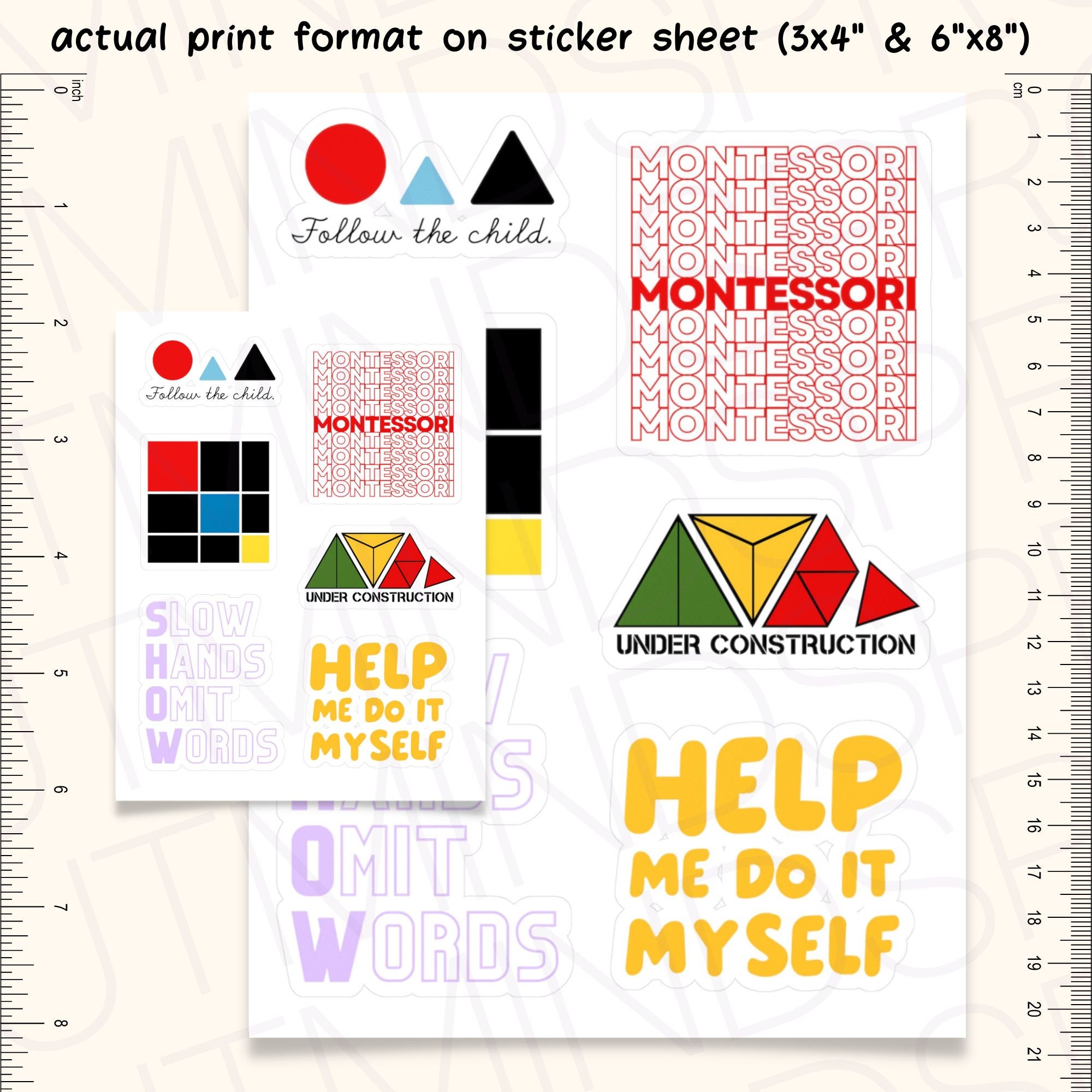 Montessori Sticker Sheet Pack Gift for Montessori Teacher - Etsy