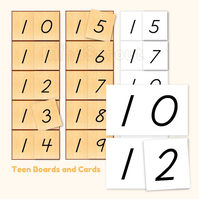 Teen Boards Teen Beads Montessori Math Material Extension Activity ...