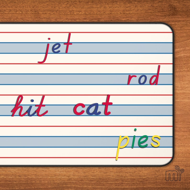 Montessori Writing Alphabet Mat Medium Montessori Rug Movable Alphabet ...