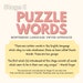 PUZZLE Words Montessori Language Dwyer Approach Sight Words Montessori ...