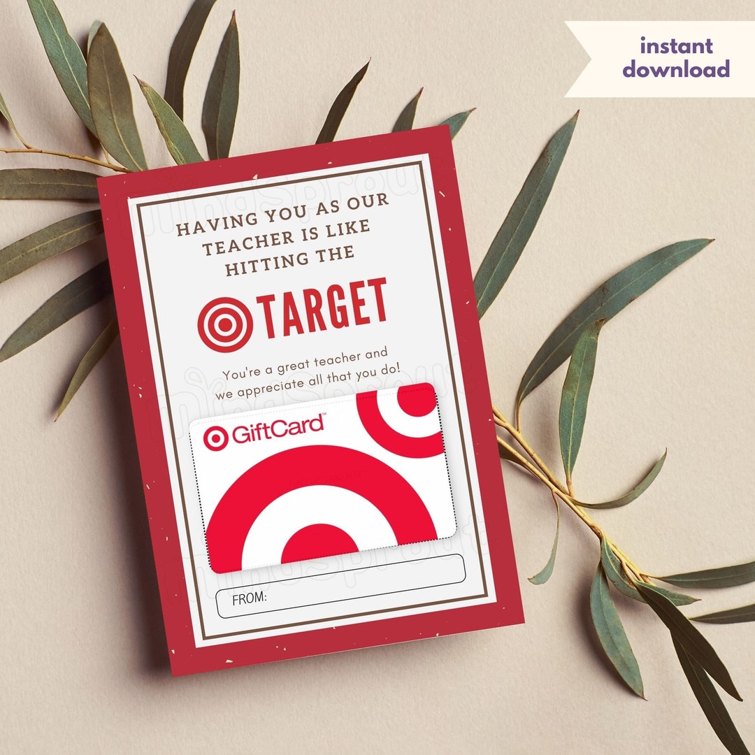 Target Gift Card Holder Teacher Gift Idea Last Minute Birthday Gift for ...