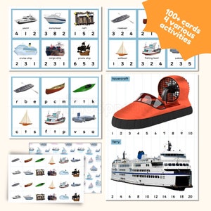 Preschool Activity on WATER VEHICLES Kindergarten Exercises Homeschool ...