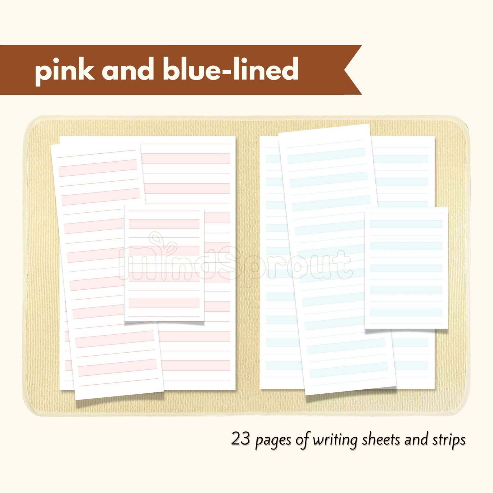 Montessori Writing Paper BUNDLE Sheet Strip Booklet Montessori Language ...