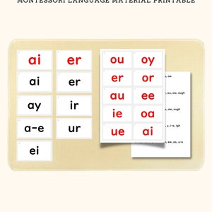 PHONOGRAM Sorting Activity Montessori Language Dwyer Approach Key ...